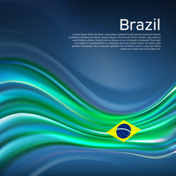Brazil flag background abstract brazilian flag Vector Image