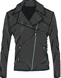 Cartoon women jacket on white background Vector Image