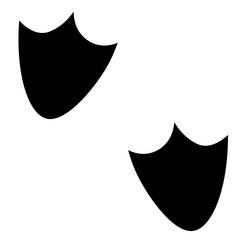 Duck footprint bird paw print Royalty Free Vector Image