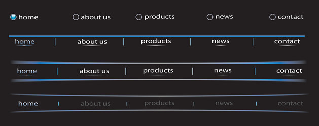 Web navigation templates Royalty Free Vector Image