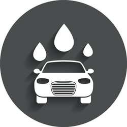 Car wash sign icon automated teller water drop Vector Image