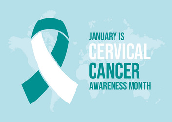 Cervical cancer awareness month poster Royalty Free Vector