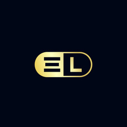 Initial letter el logo template design Royalty Free Vector