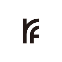 Letter rf square geometric symbol simple logo Vector Image