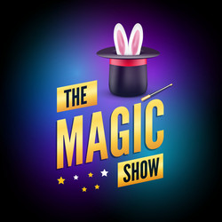 Magic show poster design template show Royalty Free Vector