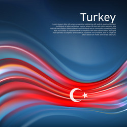 Turkey flag background abstract turkish flag card Vector Image