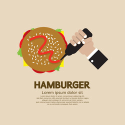 Hamburger label set Royalty Free Vector Image - VectorStock