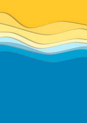 Yellow and blue curve wave line background Vector Image