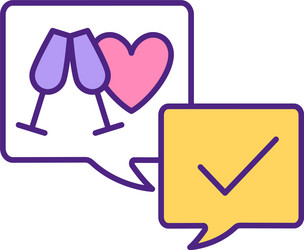 Modern first date infographic design template Vector Image