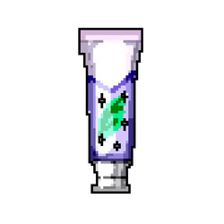 Health toothpaste game pixel art Royalty Free Vector Image