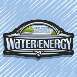 Logo for water energy Royalty Free Vector Image