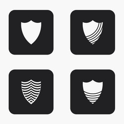 Modern shield colorful icons set Royalty Free Vector Image
