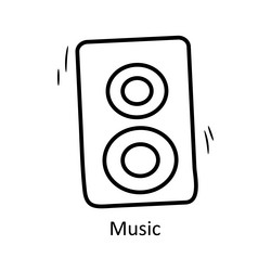 Music outline icon design par Royalty Free Vector Image