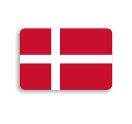 Wavy flag of denmark Royalty Free Vector Image