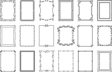 Decorative linear frame Royalty Free Vector Image
