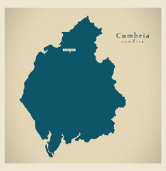 Modern map - cumbria county with districts uk Vector Image