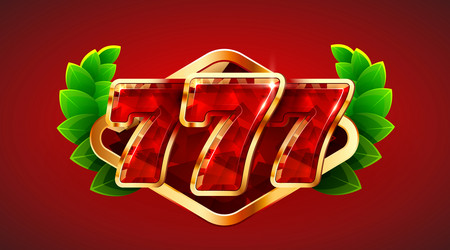 Big win 777 banner sign with golden letters Vector Image