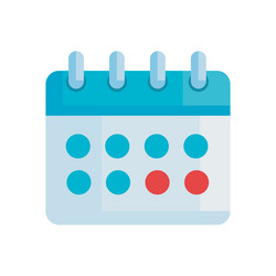 Blue month calendar Royalty Free Vector Image - VectorStock