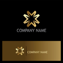 Gold crown luxury label emblem or packing logo Vector Image