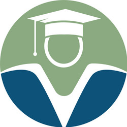 Student education pencil colored logo Royalty Free Vector