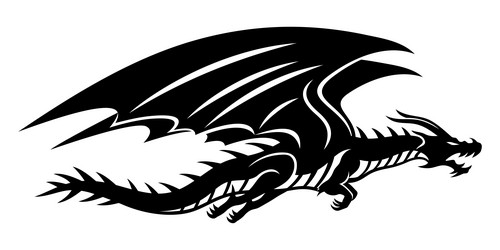 Flying dragon icon Royalty Free Vector Image - VectorStock