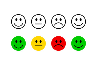 Smiley Face Red Green Yellow Happy Smile Icon Sign Vector Images (over 180)