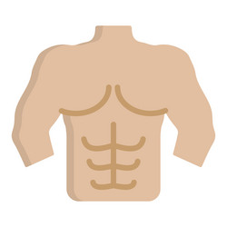 Male torso line icon Royalty Free Vector Image