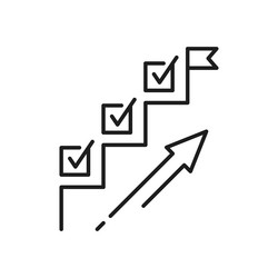 Planning icon project goal management schedule Vector Image