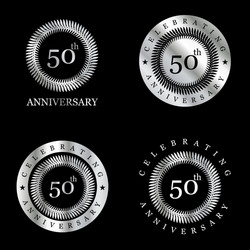 Celebrating anniversary badges with elegant design