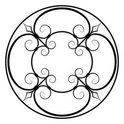 Decorative round frame Royalty Free Vector Image
