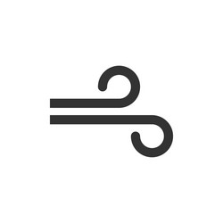 Hand drawn wind air flow icon free breath symbol Vector Image