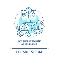 Accelerated risk assessment concept icon Vector Image