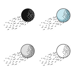 Flying golf ball icon in cartoon style isolated Vector Image