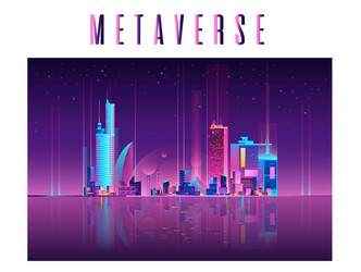 Futuristic metaverse background Royalty Free Vector Image