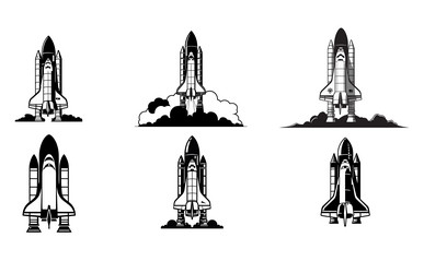 Rocket silhouette Royalty Free Vector Image - VectorStock