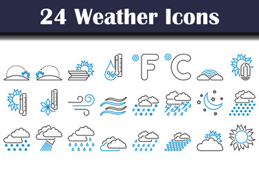 Weather icon set Royalty Free Vector Image - VectorStock