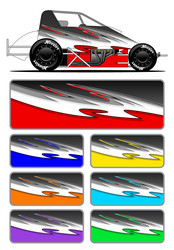 Motorsport racing vintage background colorful Vector Image