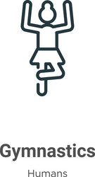 Elliptical outline icon thin line black Royalty Free Vector