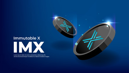 Immutable x imx coin icon Royalty Free Vector Image