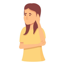 Man deaf icon cartoon mute people Royalty Free Vector Image