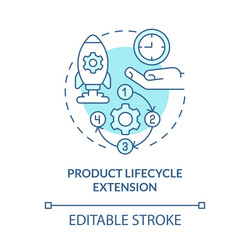 Product lifecycle extension concept icon Vector Image