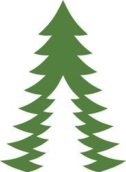 Cedar tree graphic design template isolated Vector Image