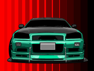 Jdm car template for graphic design Royalty Free Vector