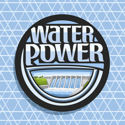Logo for water energy Royalty Free Vector Image