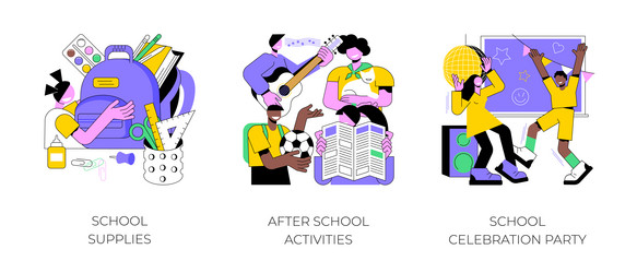 School year abstract concept Royalty Free Vector Image