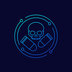 Military skull Royalty Free Vector Image - VectorStock
