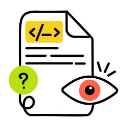 Code monitoring Royalty Free Vector Image - VectorStock