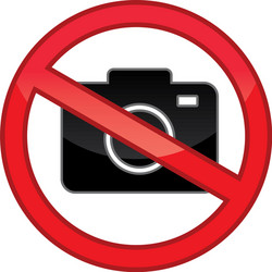 Cameras prohibited sign Royalty Free Vector Image