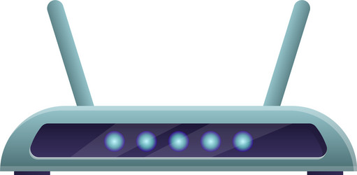 Router icon cartoon style Royalty Free Vector Image