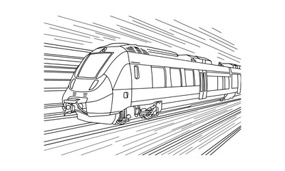Railway Line Drawing Vector Images (over 1,400)